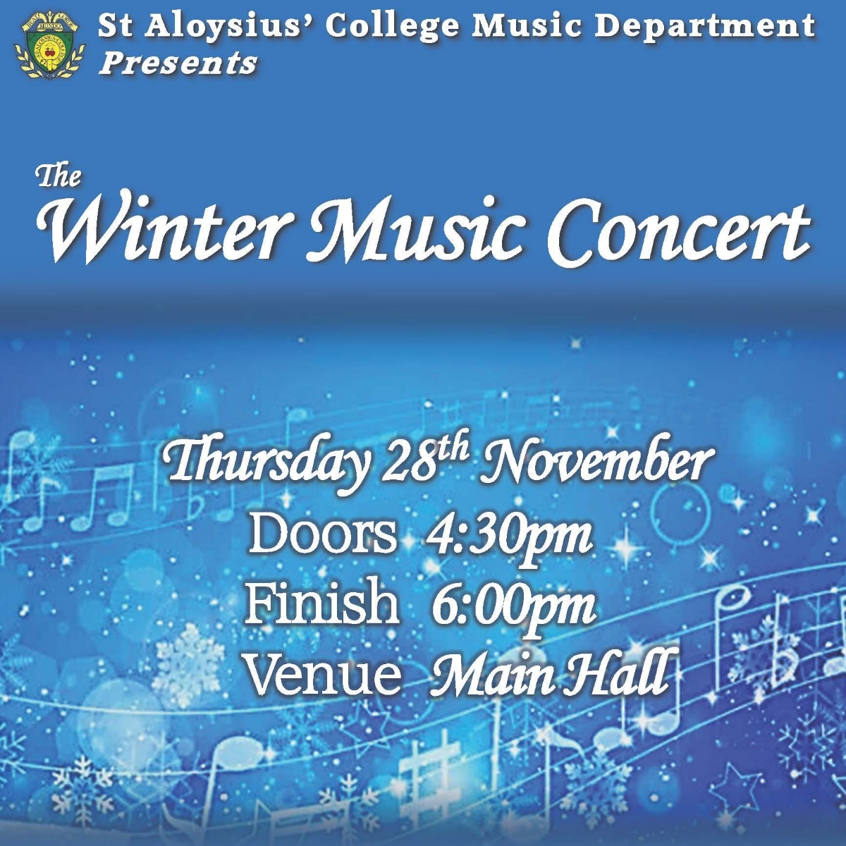 St Aloysius' College - Come to our Winter Music Concert on Thursday ...